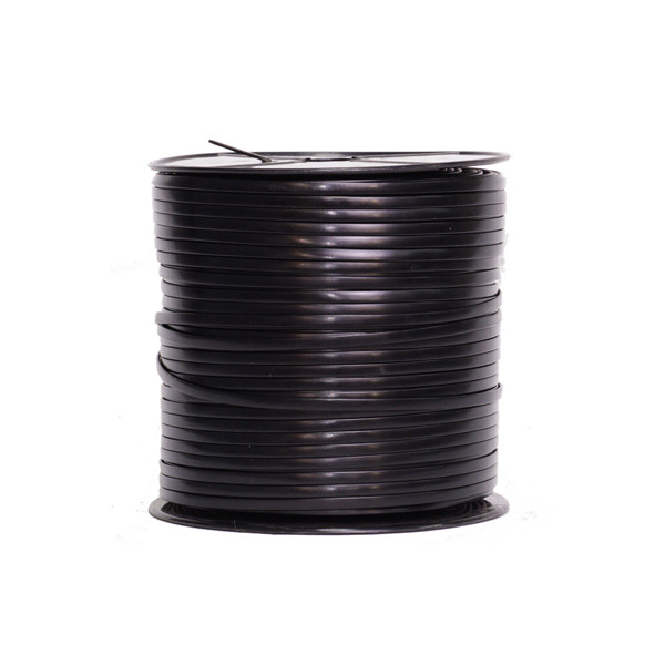 Telephone Flat Cable 4 Way Copper Black