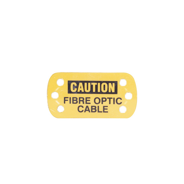 Fibre Caution Tag Black on Yellow