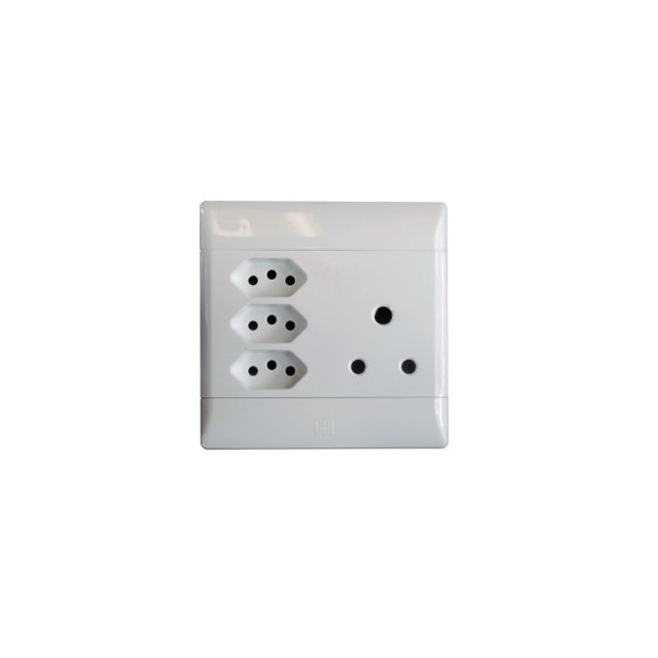CBI Switch Socket 16A SA +3 Euro 4X4 - White